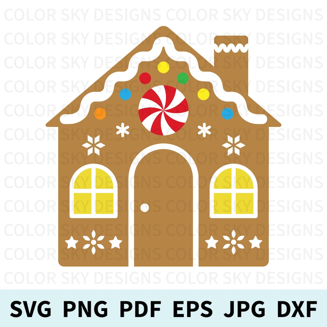Gingerbread House SVG: Christmas Cut File for Cricut, Silhouette ...