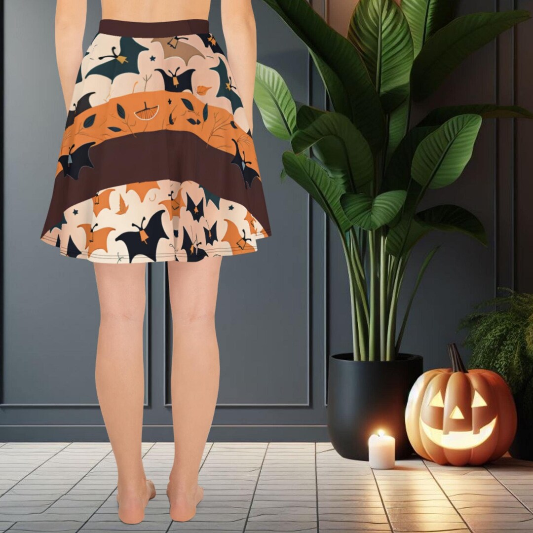 Gone Batty Creepy Cute Aesthetic Halloween Bat Skater Skirt - Etsy
