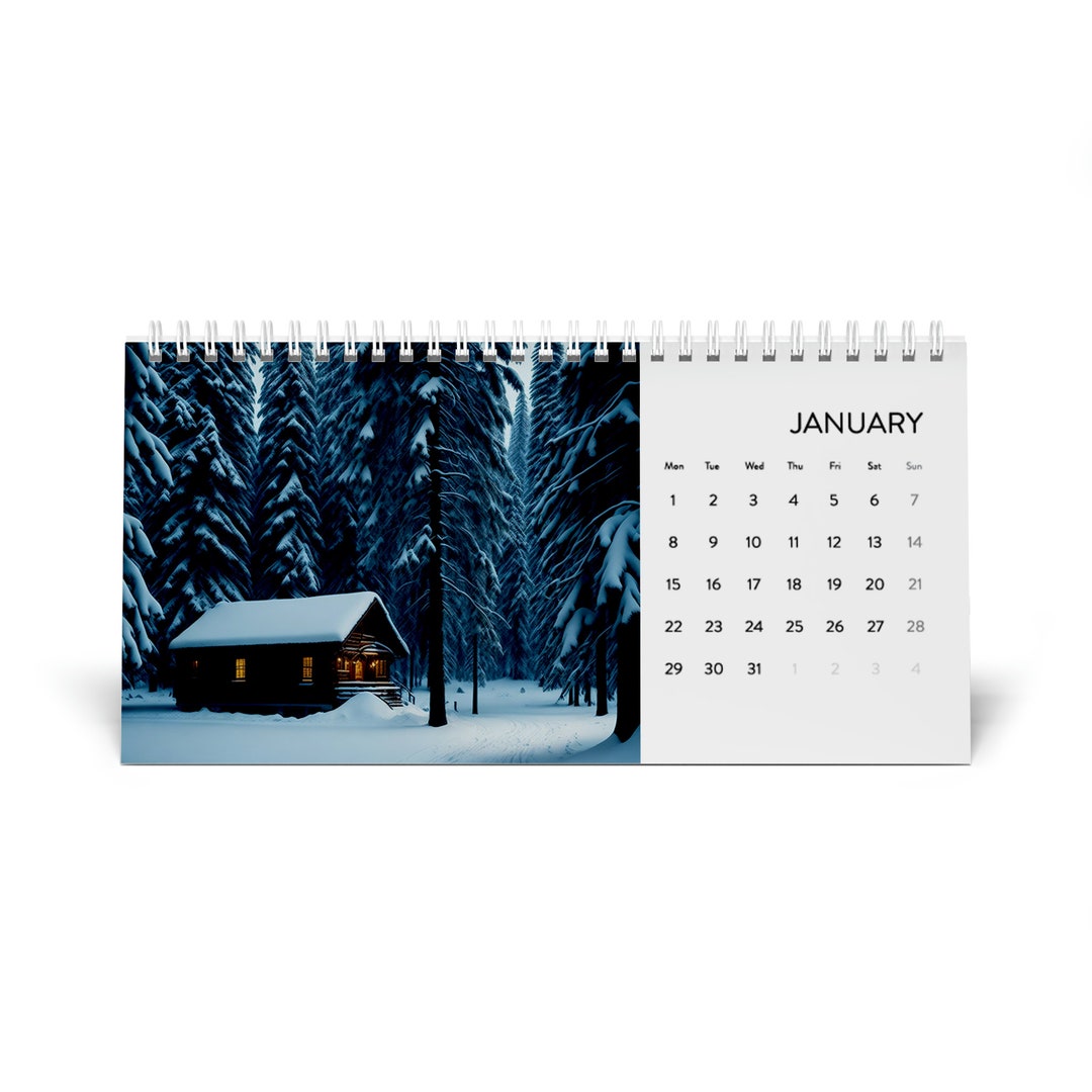 Desk Calendar 2024 Grid, Monthly Planner, Office Organizer, Yearly ...