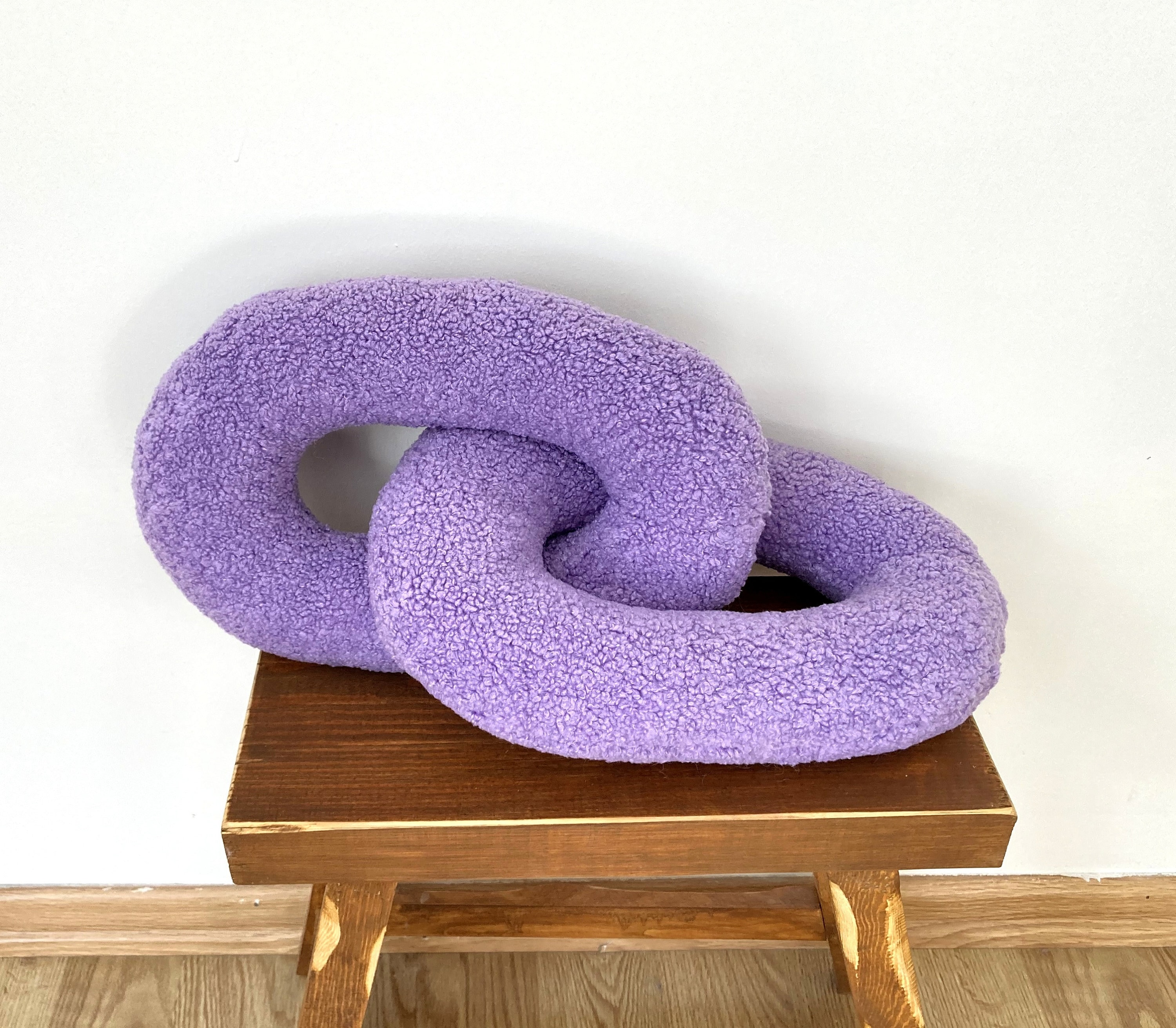 Chain Link Pillow,lilac Boucle Pillow,modern Home Decor,boho Decor ...