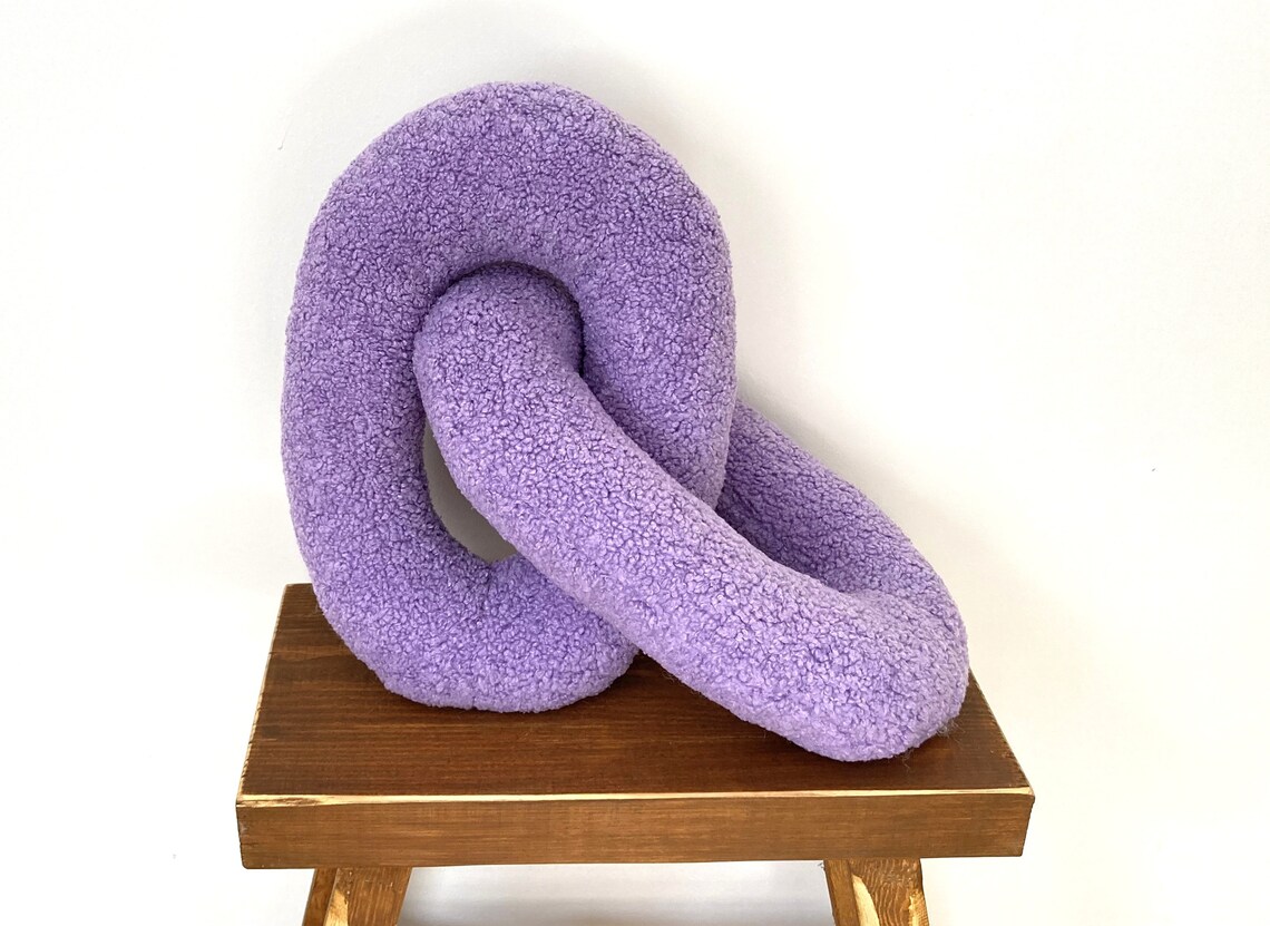 Chain Link Pillow,lilac Boucle Pillow,modern Home Decor,boho Decor ...