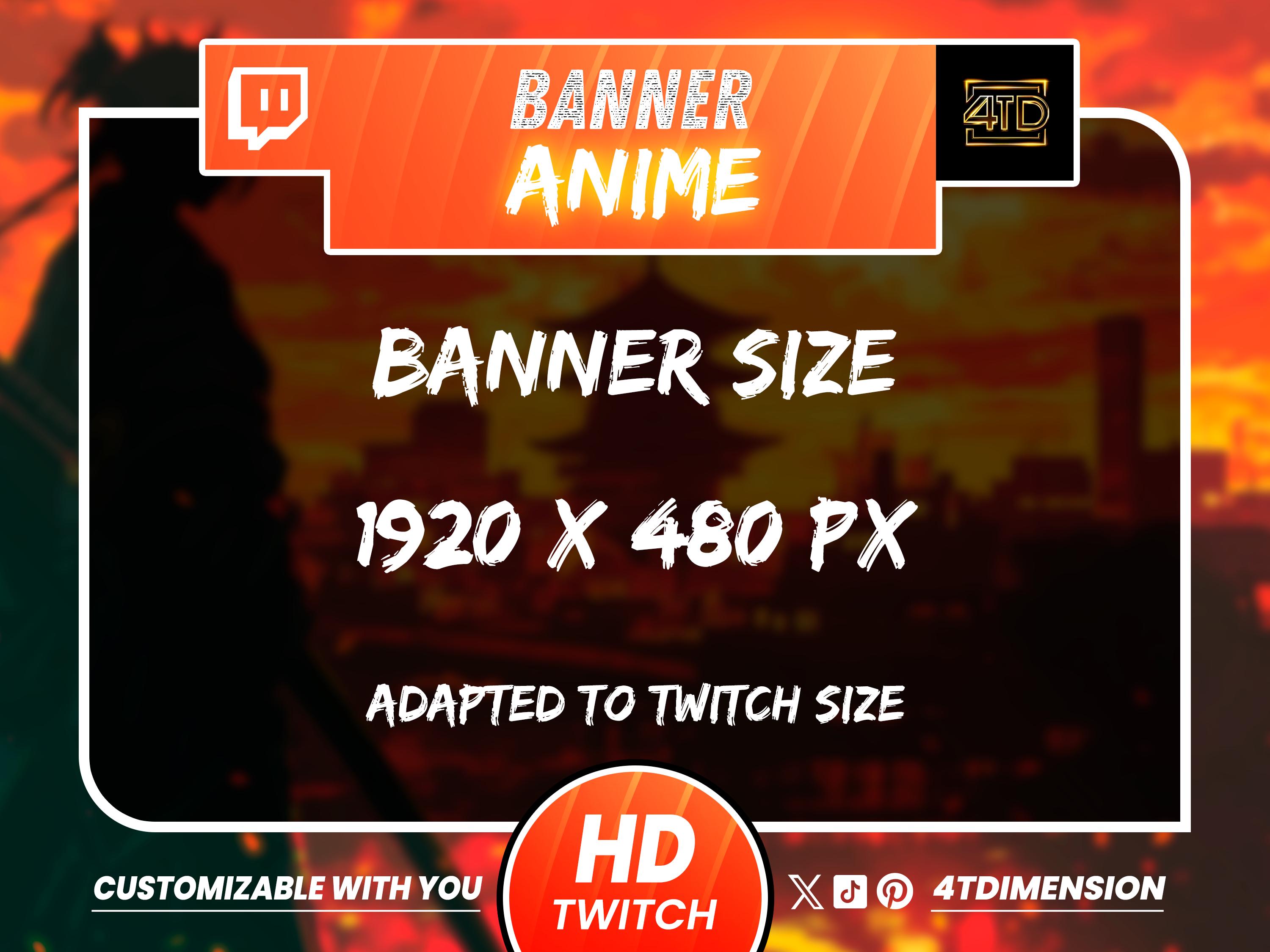 Twitch Anime Girl Banner, Gaming Banner, Banner Gamer, Streaming Banner ...