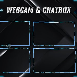 Animated Stream Pack Tiger Cyan, Stream Overlay, Webcam Overlay, Twitch ...