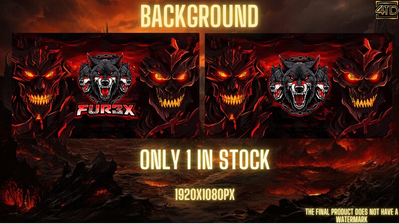 Logo Unique Cancerberus Dog Red & Black One Buyer Only Digital Download ...