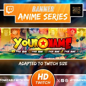 Twitch Anime Banner Evolutions Saiyans , Gaming Banner, Banner Gamer ...