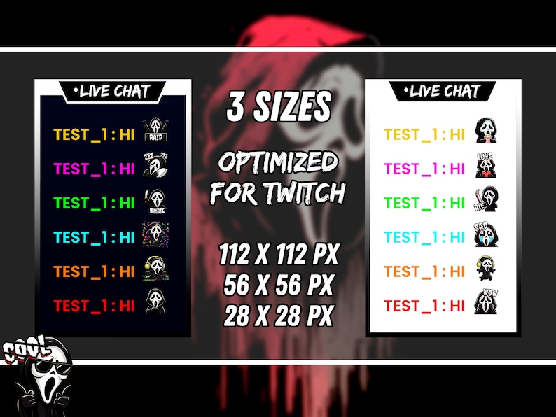 Scary Ghost Emotes for Twitch, Horror Stream Emotes Pack, Halloween ...