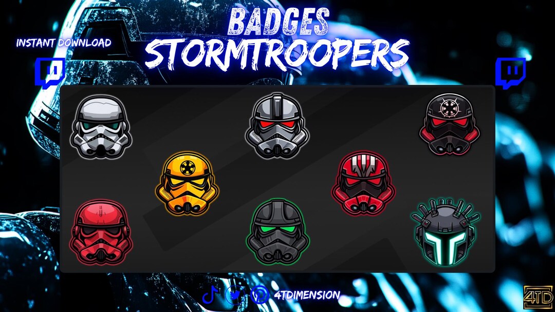 Sub Badges Stormtroopers / Badges Star Wars / Bagdes War Clon / Bits ...