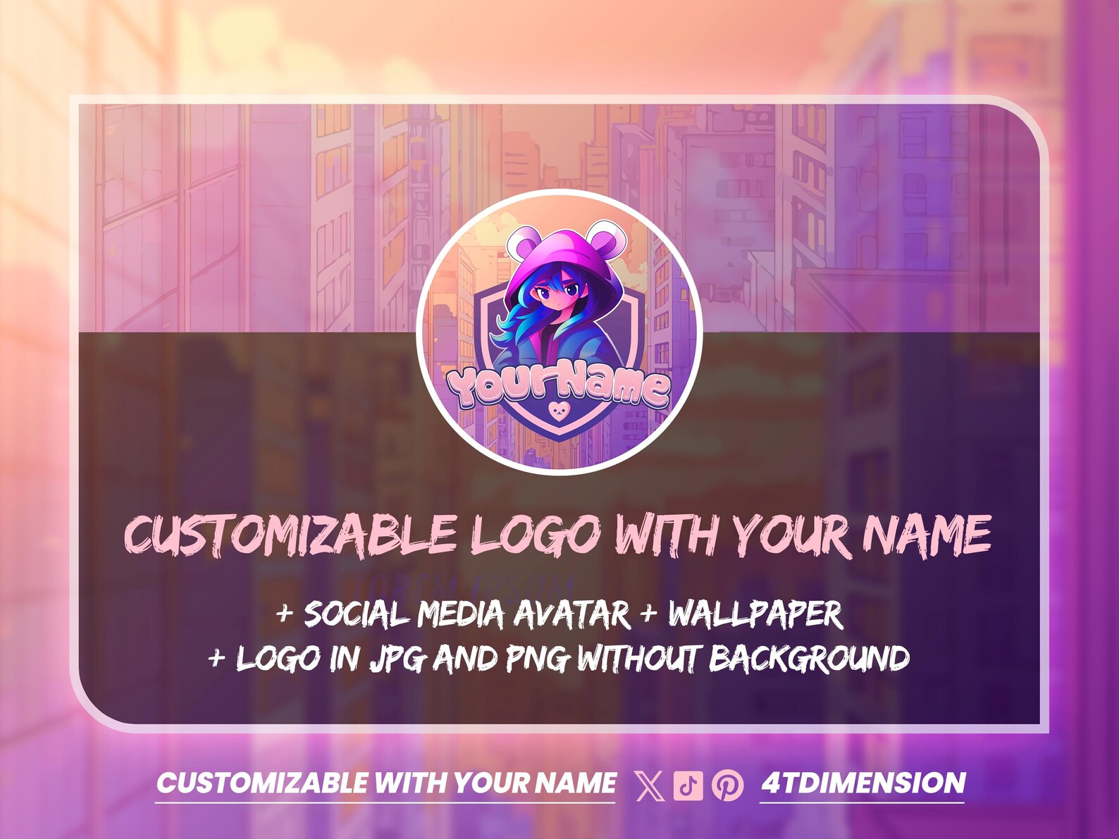 Twitch Anime Kawai Logo, Gaming Logo, Logo Design, Mascot Logo ...