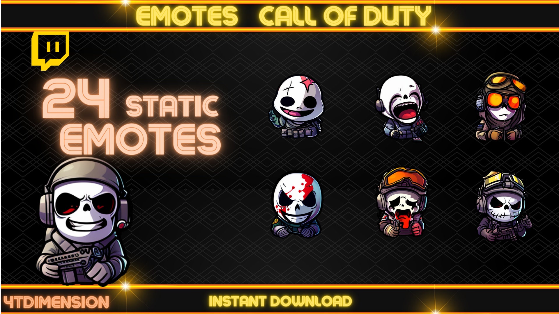 Emotes Call of Duty for Twitch, Twitch Emote Collection, Twitch Emotes ...