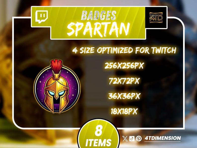 Spartan Subscriber Badges for Twitch Streamers, Gamer Loyalty Icons ...