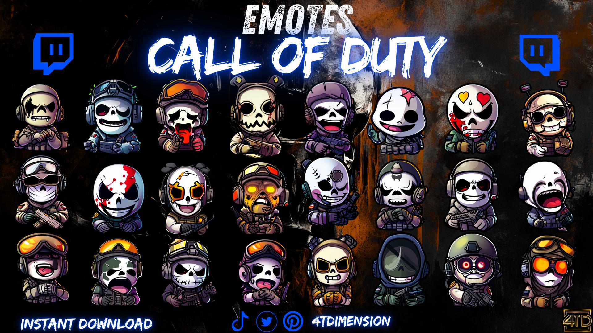 Emotes Call of Duty for Twitch, Twitch Emote Collection, Twitch Emotes ...
