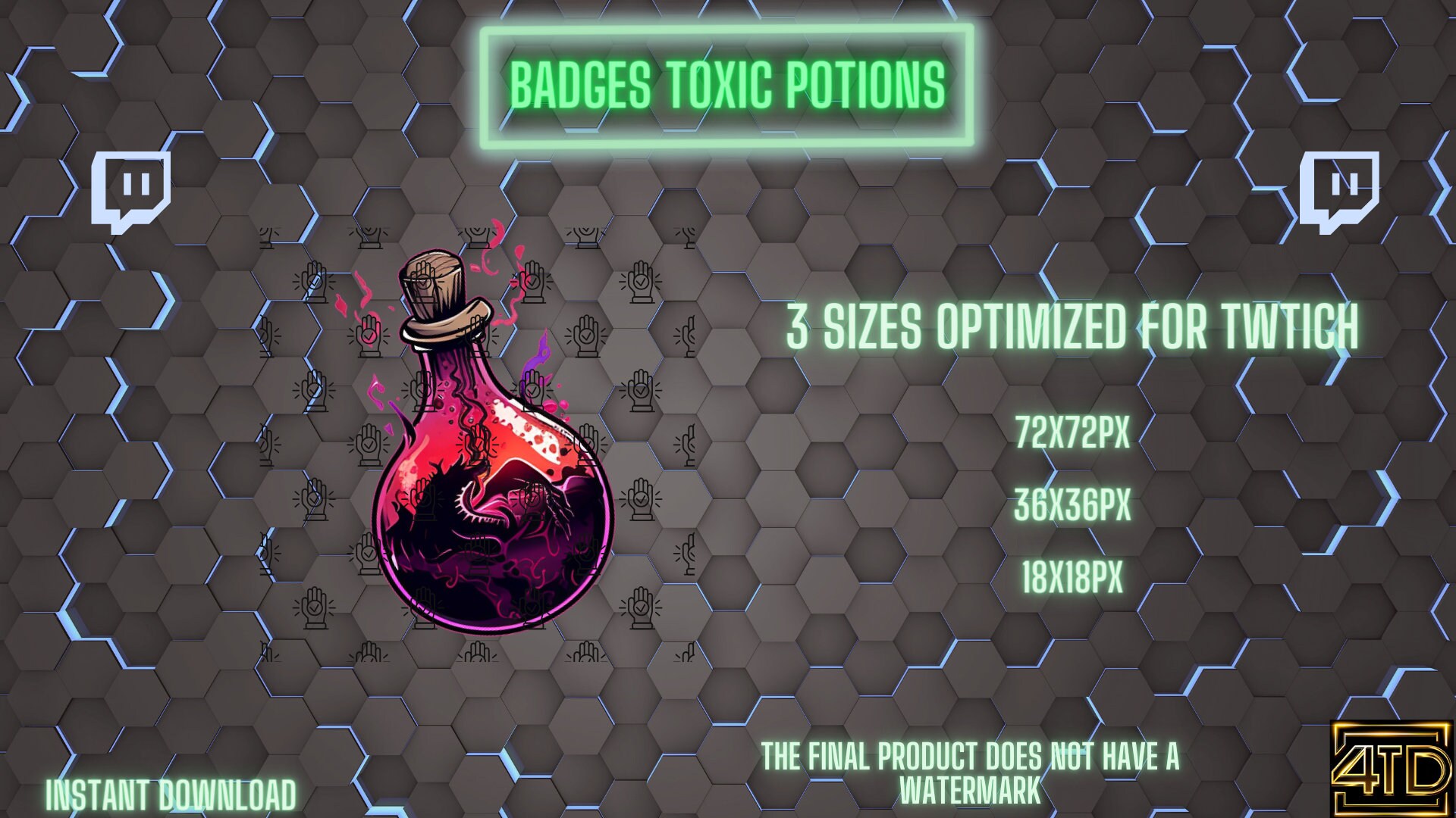 Potions Sub Badges / Potions Sub Badges / Toxic Potions Bags / Potions ...