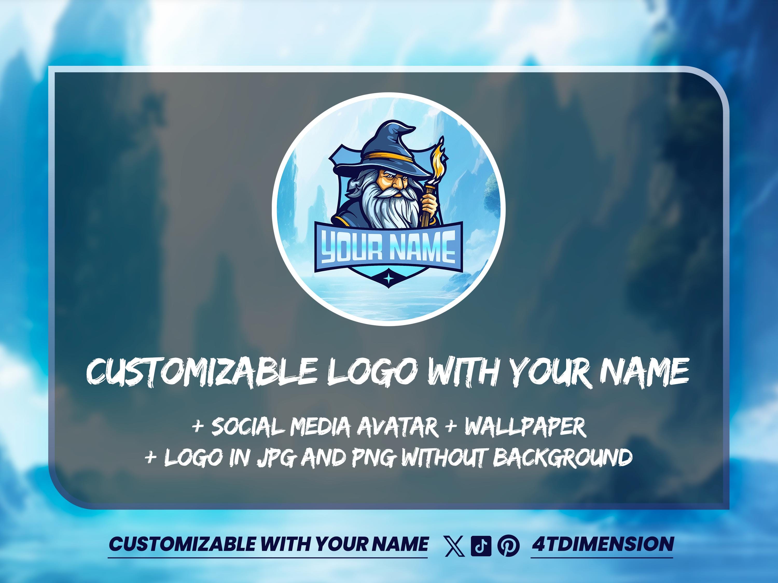 Twitch Wizard Logo, Gaming Logo, Logo Design, Mascot Logo, Streaming ...