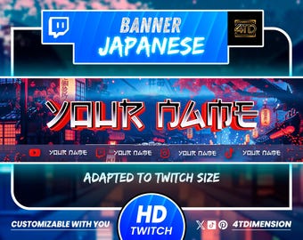 Twitch Anime Banner, Gaming Banner, Banner Gamer, Streaming Banner ...