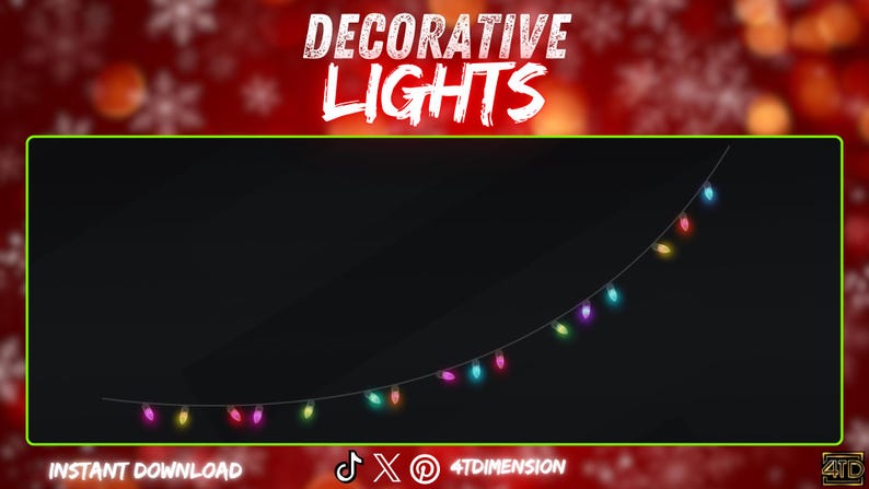 Christmas Stream Lights : Animated Overlay Decorations for OBS Twitch ...