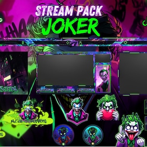 Animated Stream Pack Joker, Stream Overlay, Webcam Overlay, Twitch ...