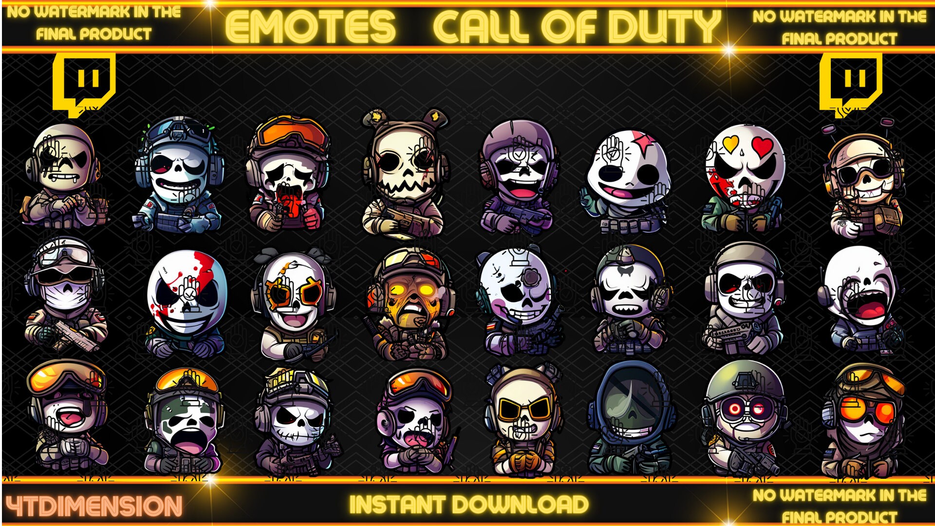 Emotes Call of Duty for Twitch, Twitch Emote Collection, Twitch Emotes ...