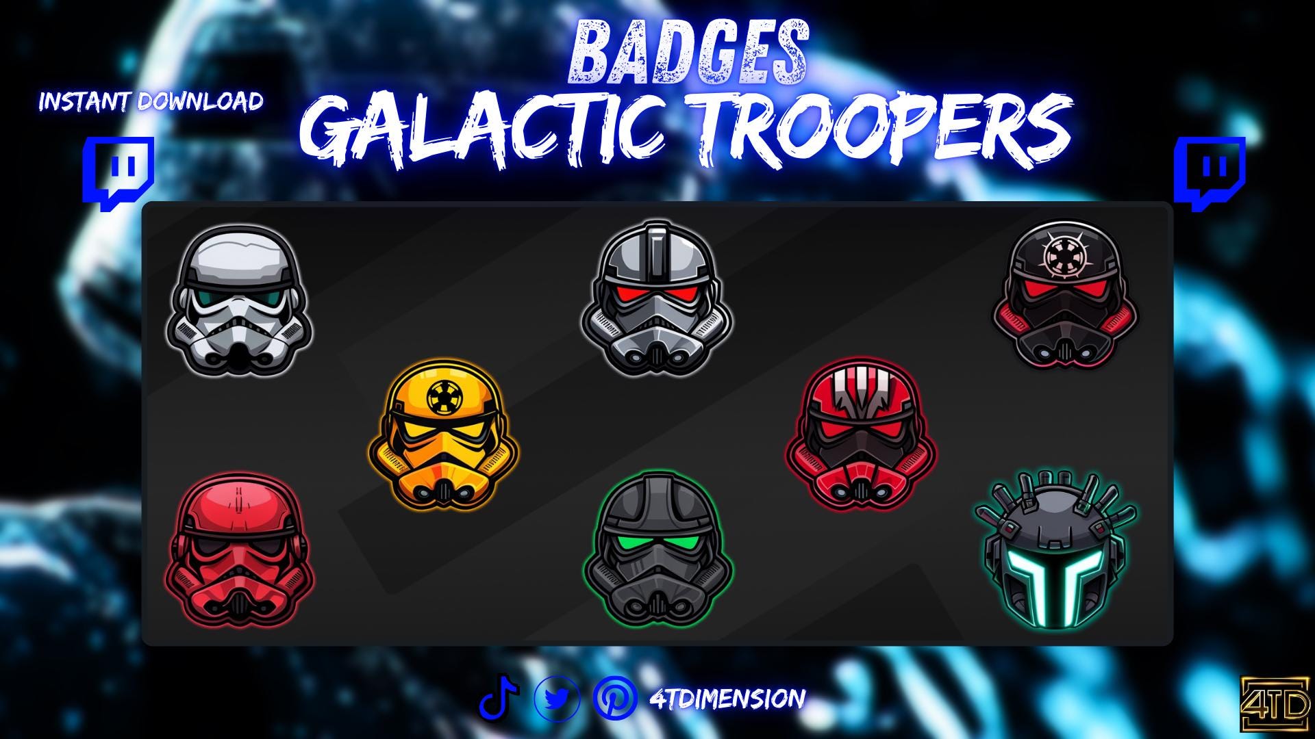 Subinsignias Galactic Troopers, Insignias De Suscriptor, Badges De Sci ...