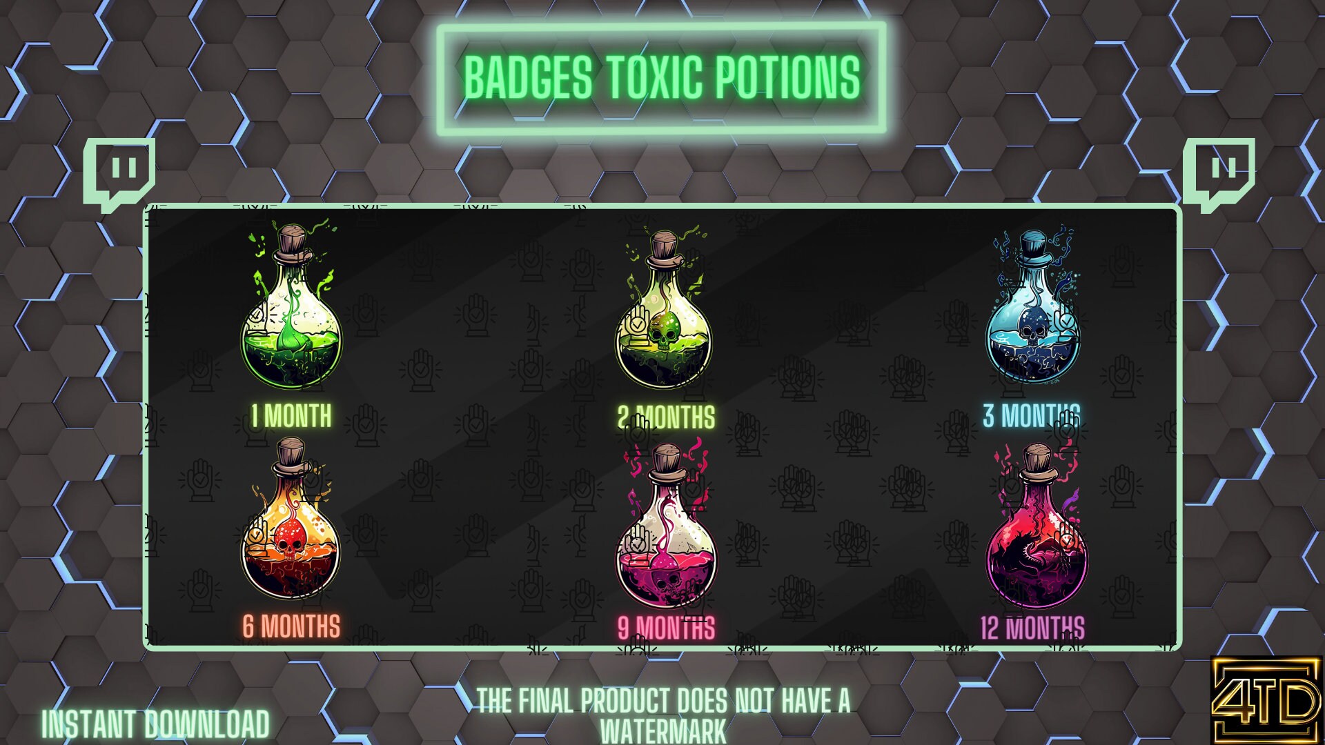 Potions Sub Badges / Potions Sub Badges / Toxic Potions Bags / Potions ...