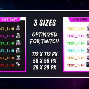 Cyberpunk Twitch Animated Emotes Pack : 20 Neon Gamer Girl Emotes for ...