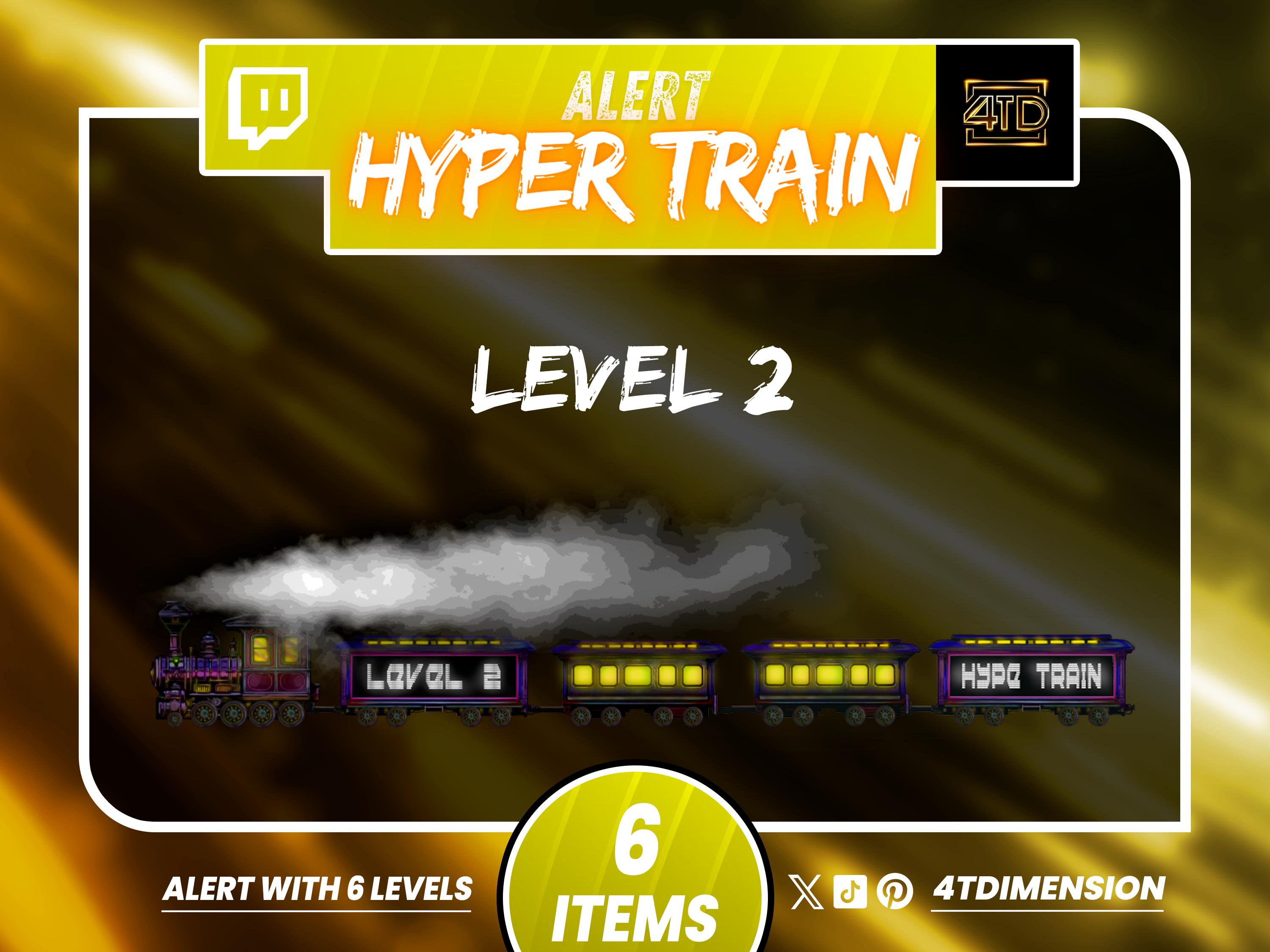 Twitch Alerts, Animated Yellow Hype Train Alerts, Animated Twitch ...