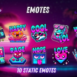 Animated Stream Pack Retro Wave, Stream Overlay, Webcam Overlay, Twitch ...