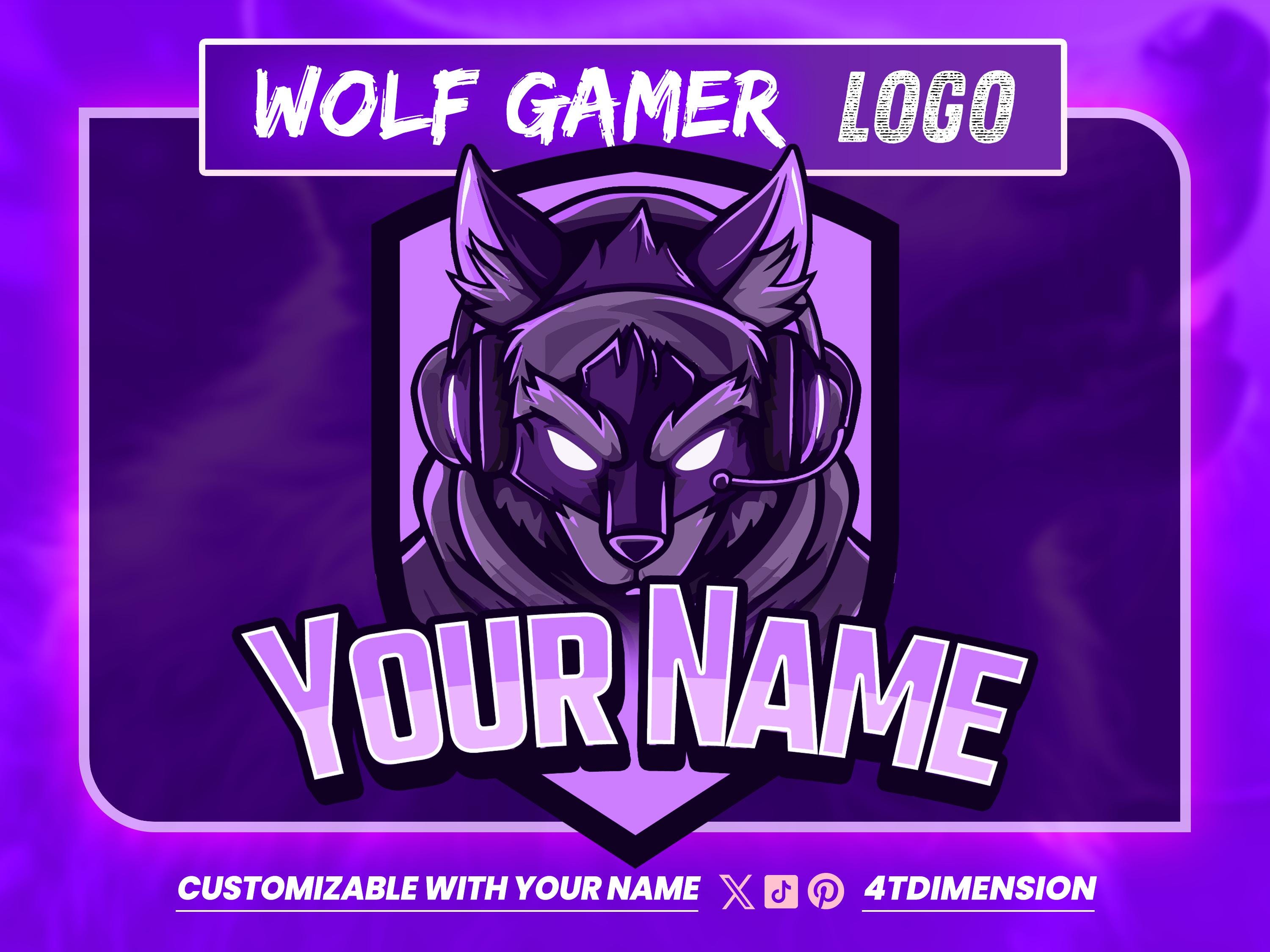 Twitch Wolf Logo, Gaming Logo, Logo Design, Mascot Logo, Streaming Logo ...