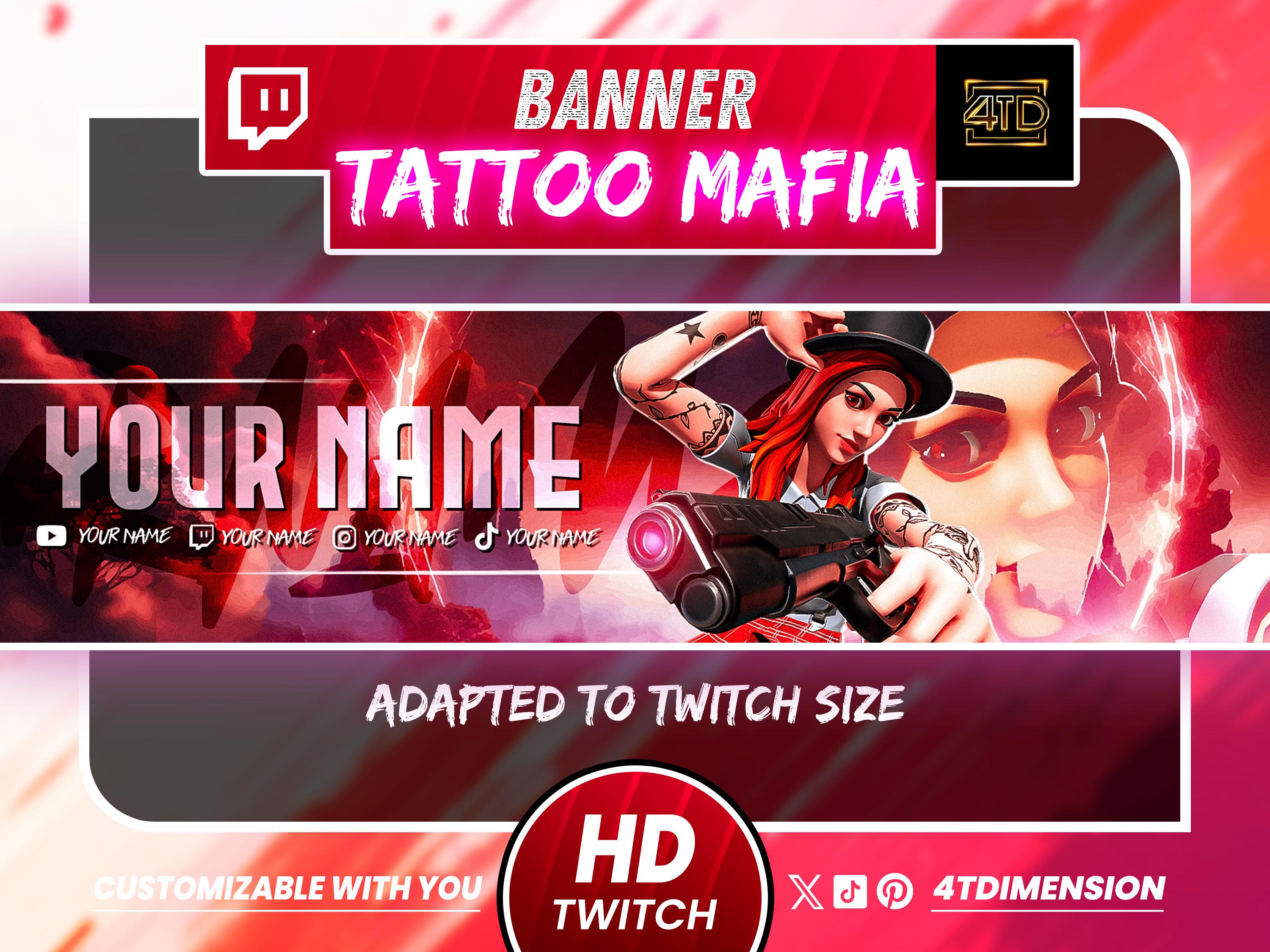 Twitch Mafia Banner, Gaming Banner, Banner Gamer, Streaming Banner ...