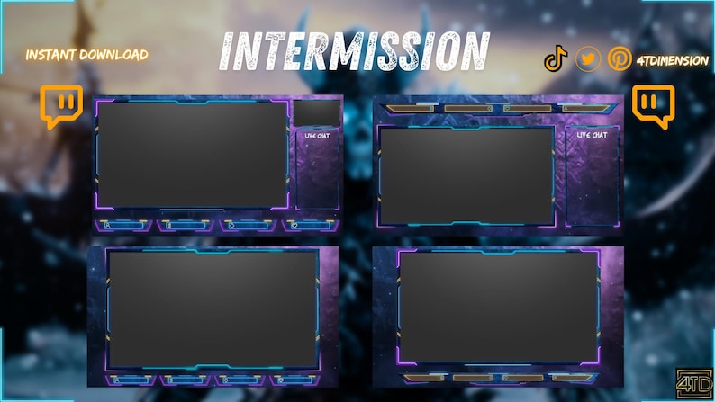 Animated Stream Pack Viking, Stream Overlay, Webcam Overlay, Twitch ...