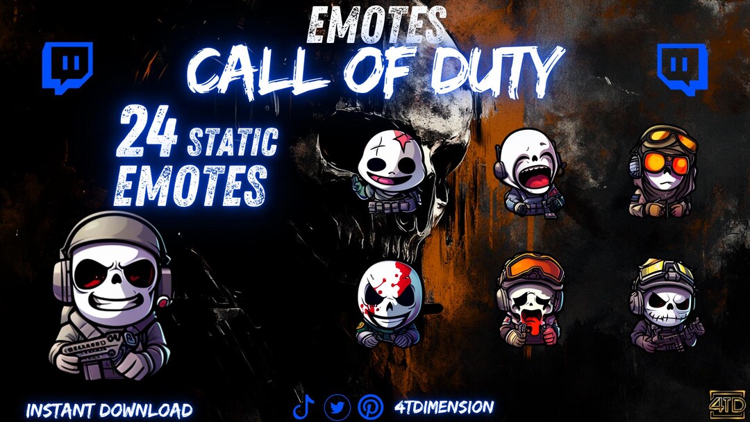 Emotes Call of Duty for Twitch, Twitch Emote Collection, Twitch Emotes ...