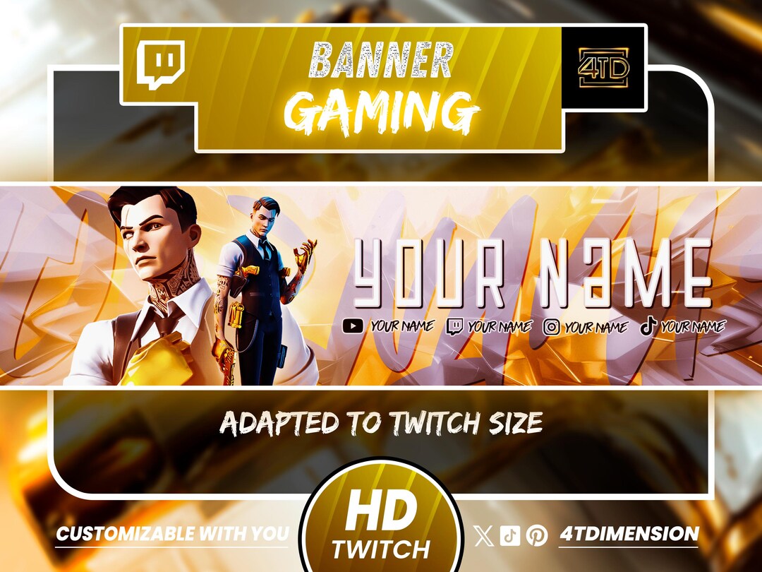 Twitch Gaming Banner, Gaming Banner, Banner Gamer, Streaming Banner ...