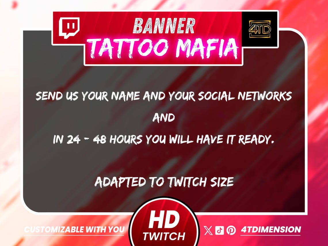 Twitch Mafia Banner, Gaming Banner, Banner Gamer, Streaming Banner ...