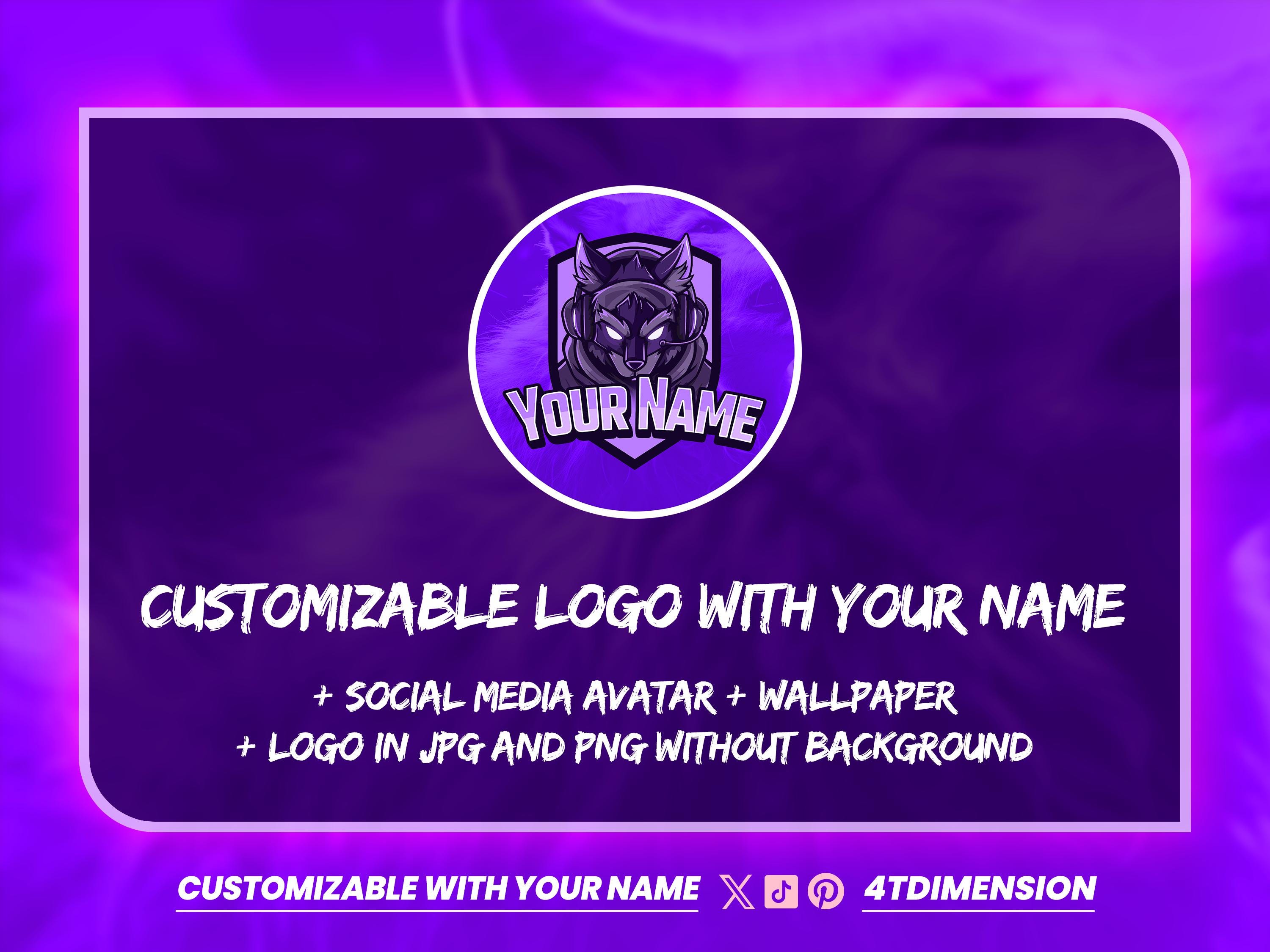 Twitch Wolf Logo, Gaming Logo, Logo Design, Mascot Logo, Streaming Logo ...