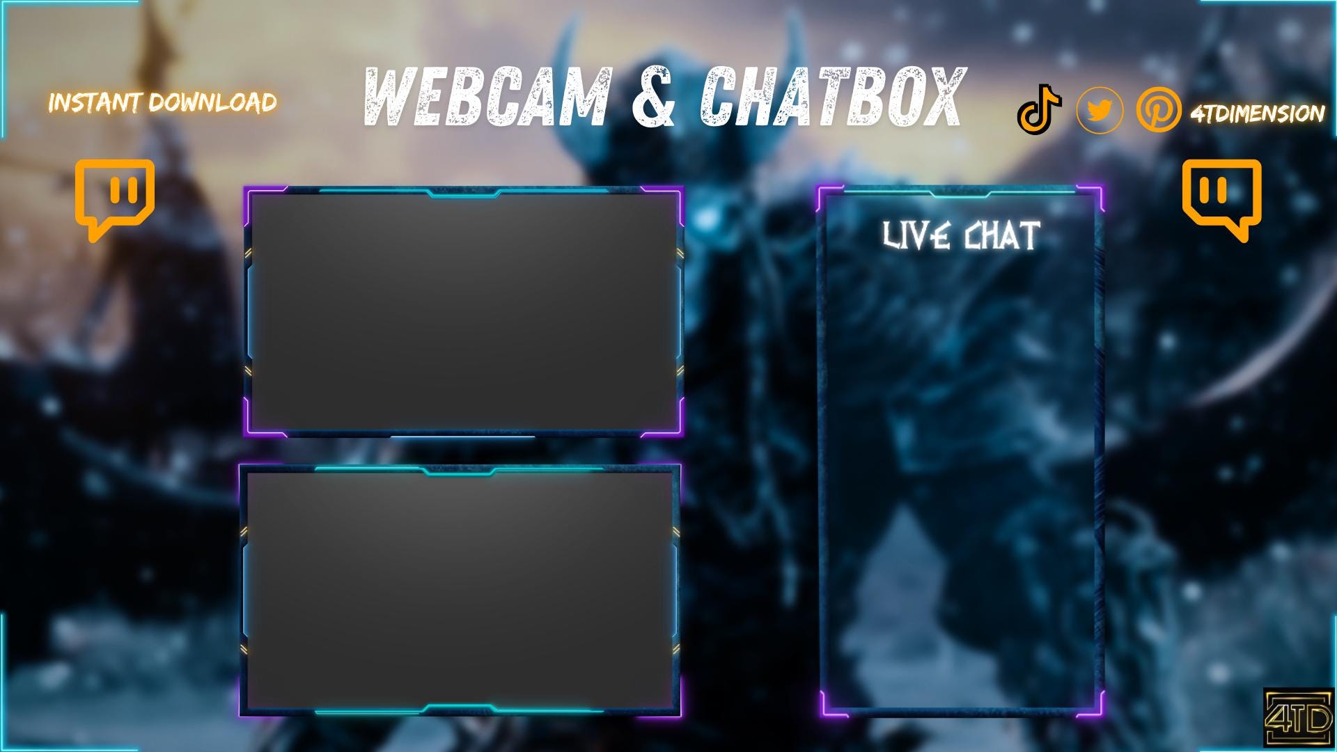 Animated Stream Pack Viking, Stream Overlay, Webcam Overlay, Twitch ...