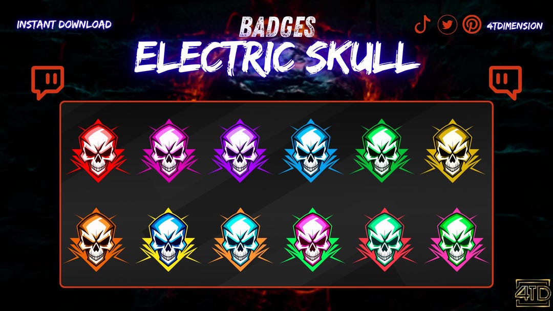 Electric Skull Sub-badges, Contraction Sub-badges, Contraction Badges ...