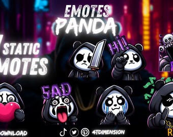 Twitch Panda Emotes - Etsy