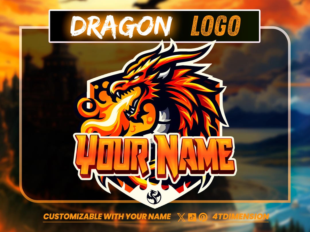 Twitch Dragon Logo, Gaming Logo, Logo Design, Mascot Logo, Streaming ...