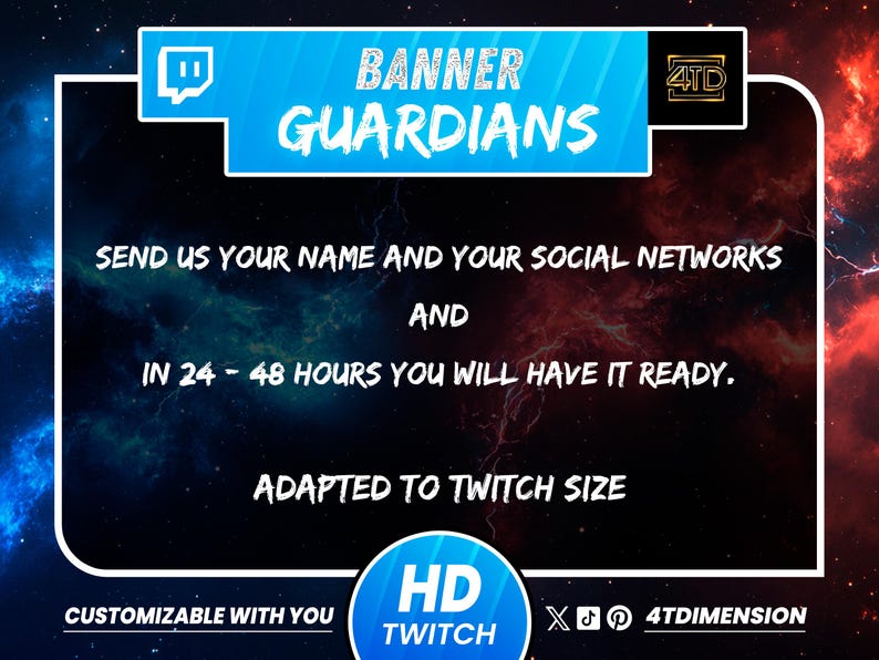 Twitch Cosmic Battle of Light Swords Banner, Gaming Banner, Banner ...
