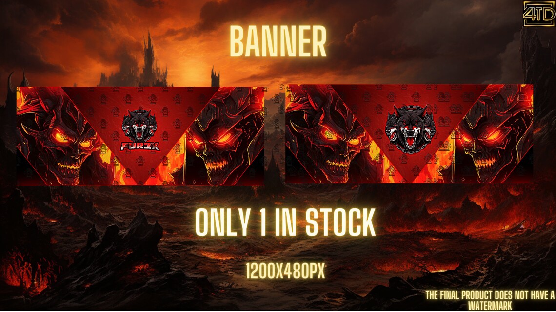 Logo Unique Cancerberus Dog Red & Black One Buyer Only Digital Download ...