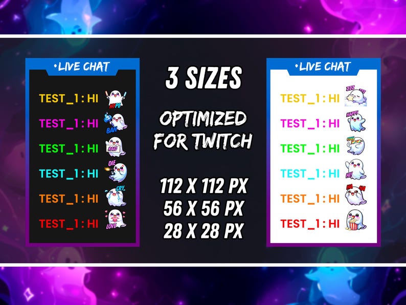 Ghost Twitch Emotes Pack for Twitch, Animated and Static Emotes for ...