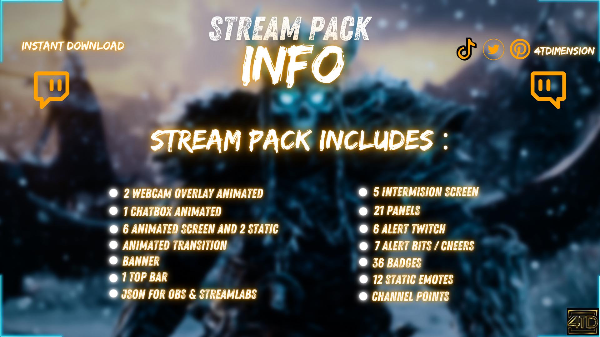 Animated Stream Pack Viking, Stream Overlay, Webcam Overlay, Twitch ...