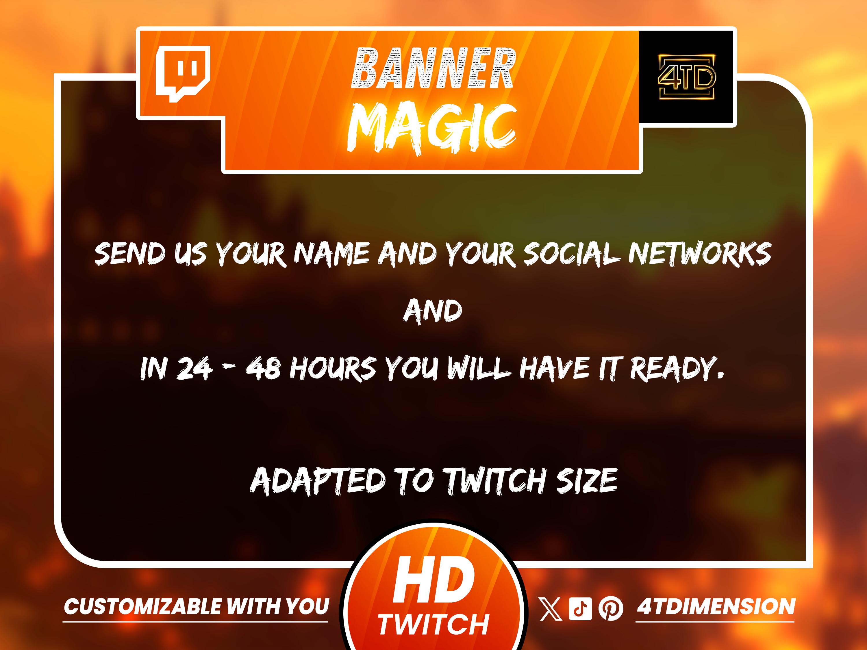 Twitch Wizard Banner, Gaming Banner, Banner Gamer, Streaming Banner ...