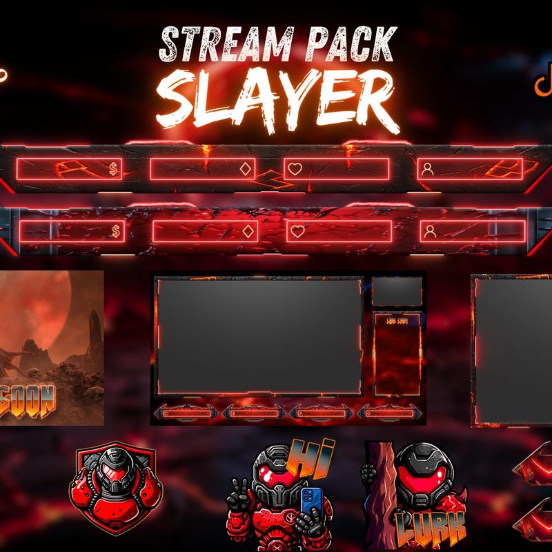 Demon Slayer Twitch Overlay - Etsy