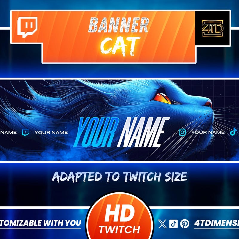 Cat Youtube Banner - Etsy