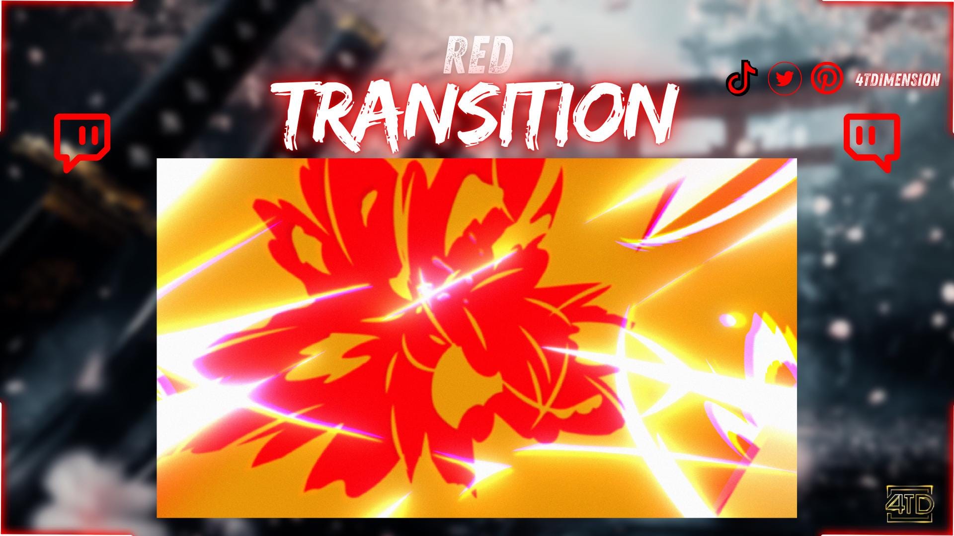 Stinger Transition Pack - OBS Katana Samurai for Twitch. Stream Scene Transition Including 3 ...