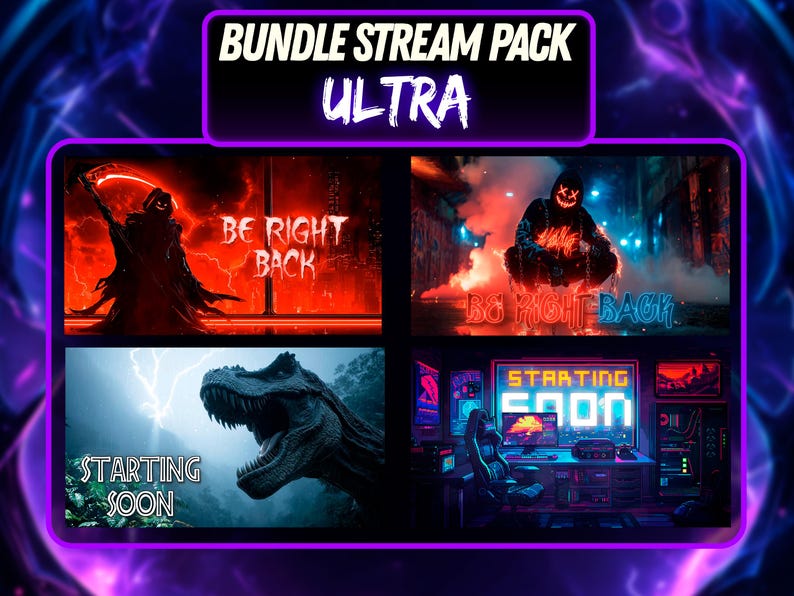 Twitch Overlay Package: Mega Premium Bundle With Emotes, Alerts, Panels ...