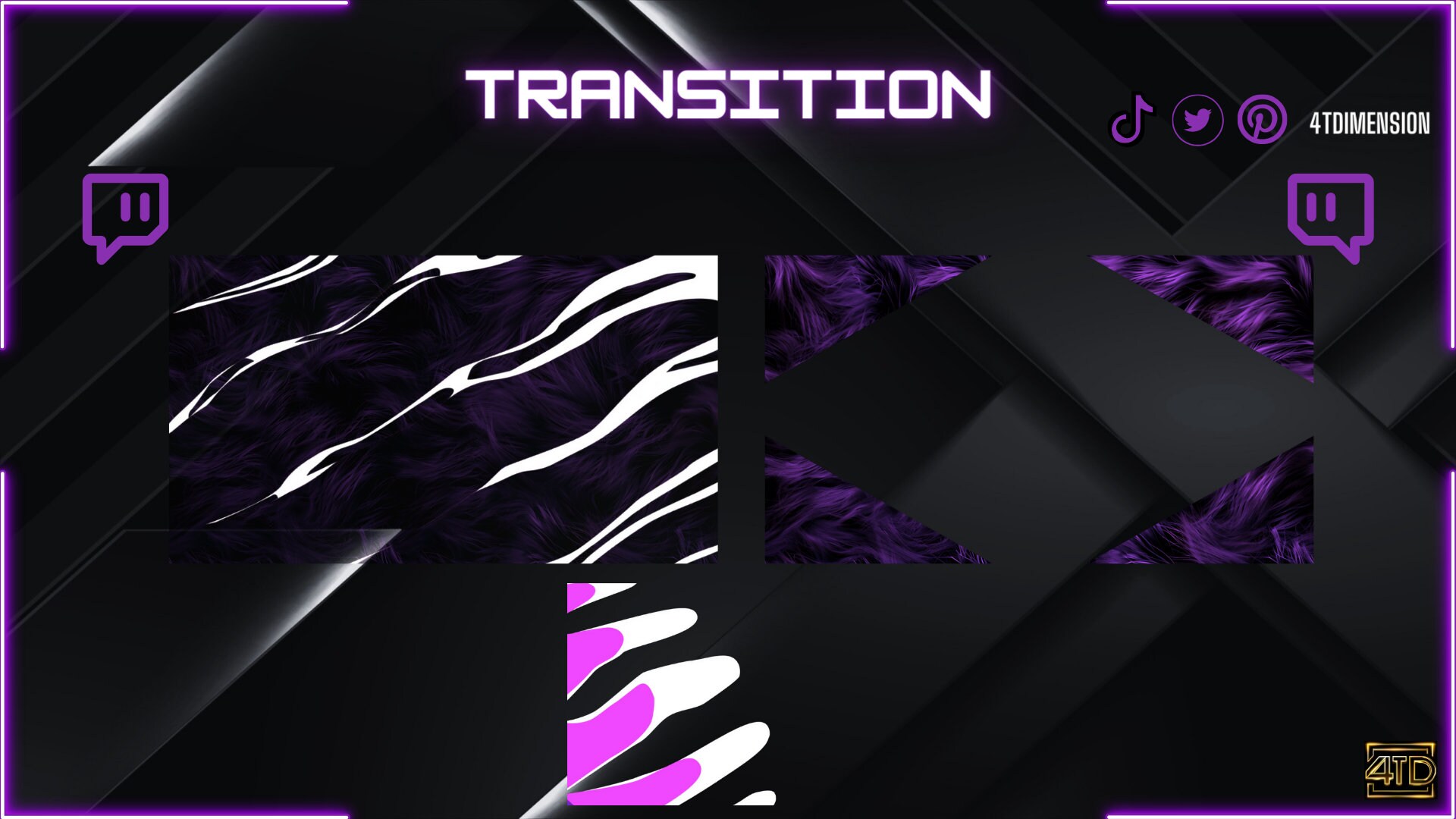 Animated Stream Pack Dark Wolf, Stream Overlay, Webcam Overlay, Twitch ...
