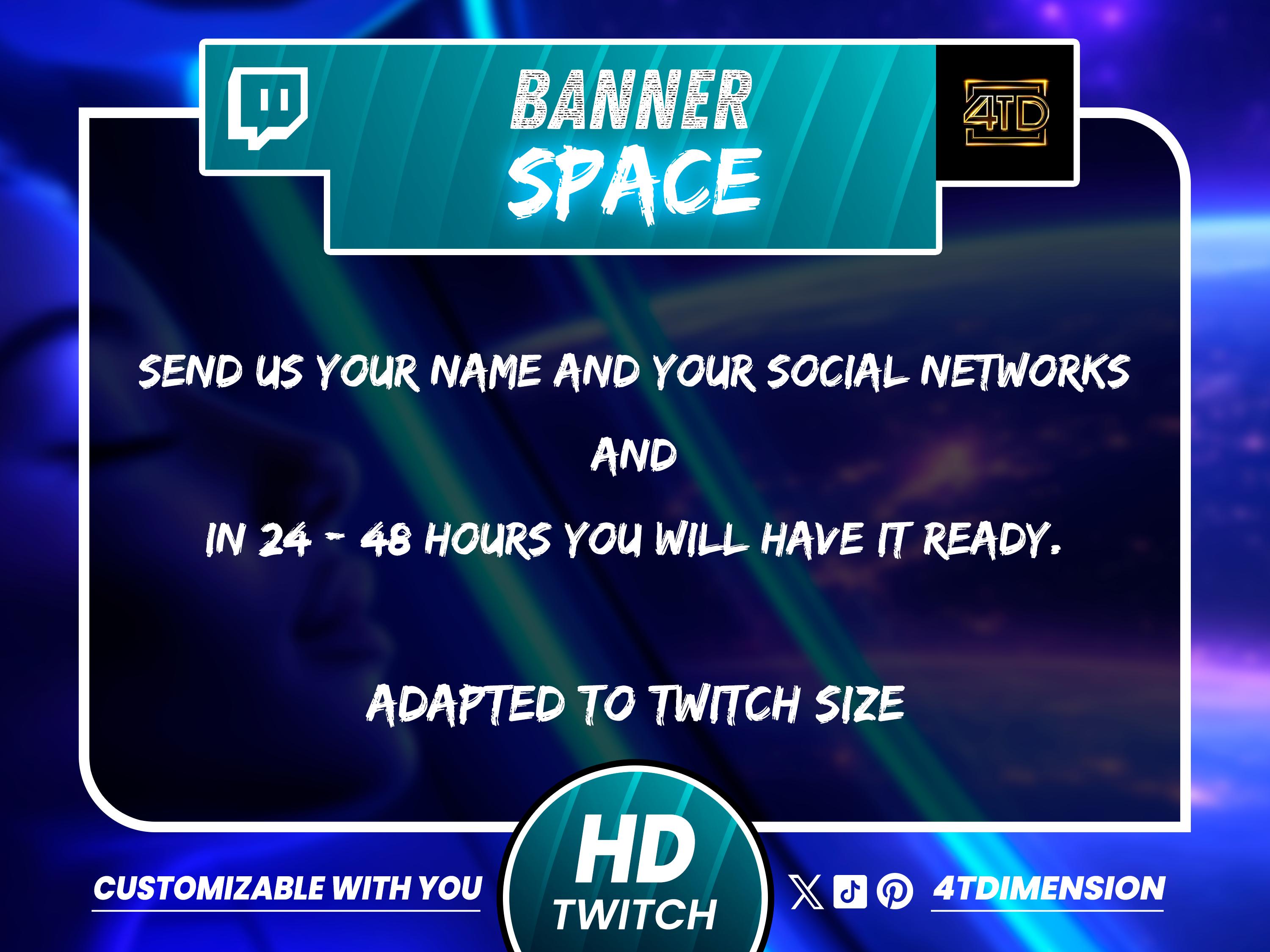 Twitch Space Banner, Gaming Banner, Banner Gamer, Streaming Banner, Sci ...