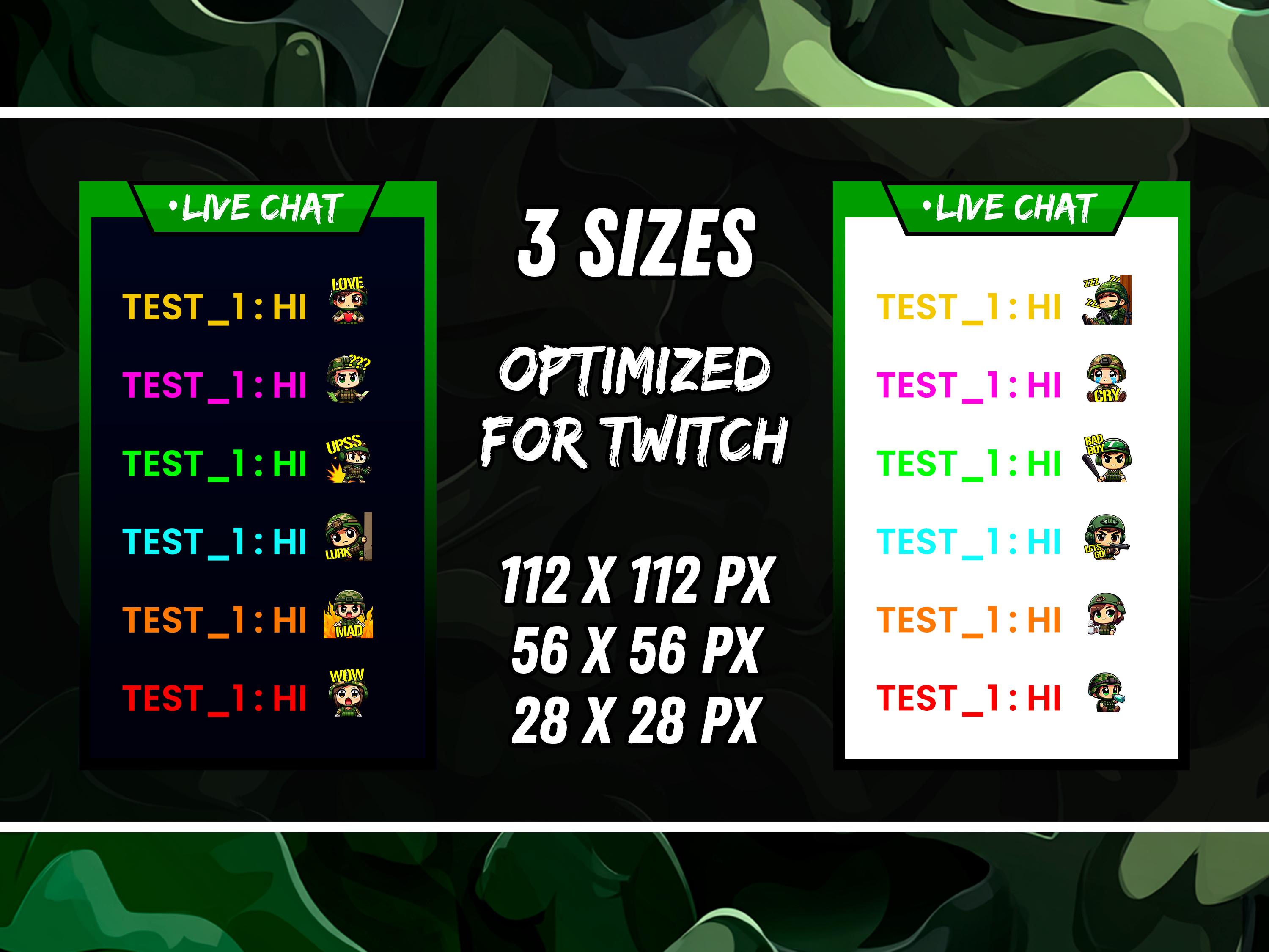 Animated Emotes Soldier for Twitch Streamers, Gamer Reaction Emotes ...