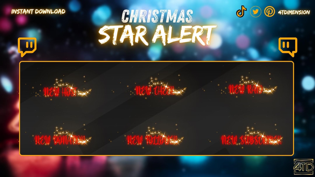 Twitch Alerts, Animated Christmas Alerts, Animated Twitch Alerts ...